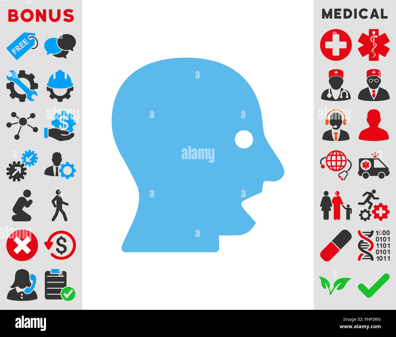 Shouting Head Icon Stock Photo - Alamy