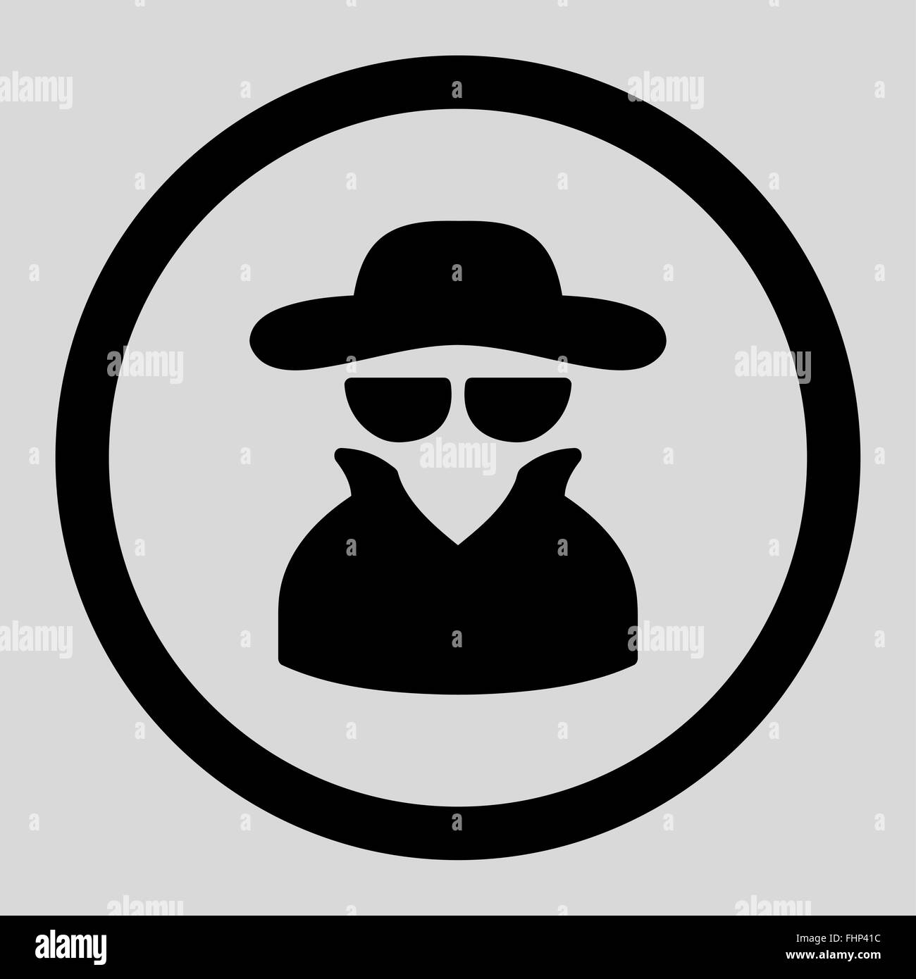 Spy avatar isolated icon vector Black and White Stock Photos & Images ...