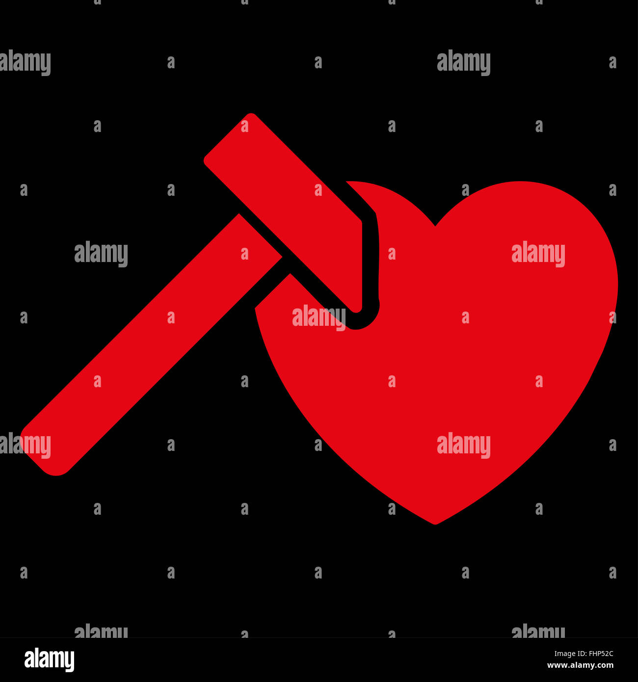 Heart Hummer Icon Stock Photo - Alamy