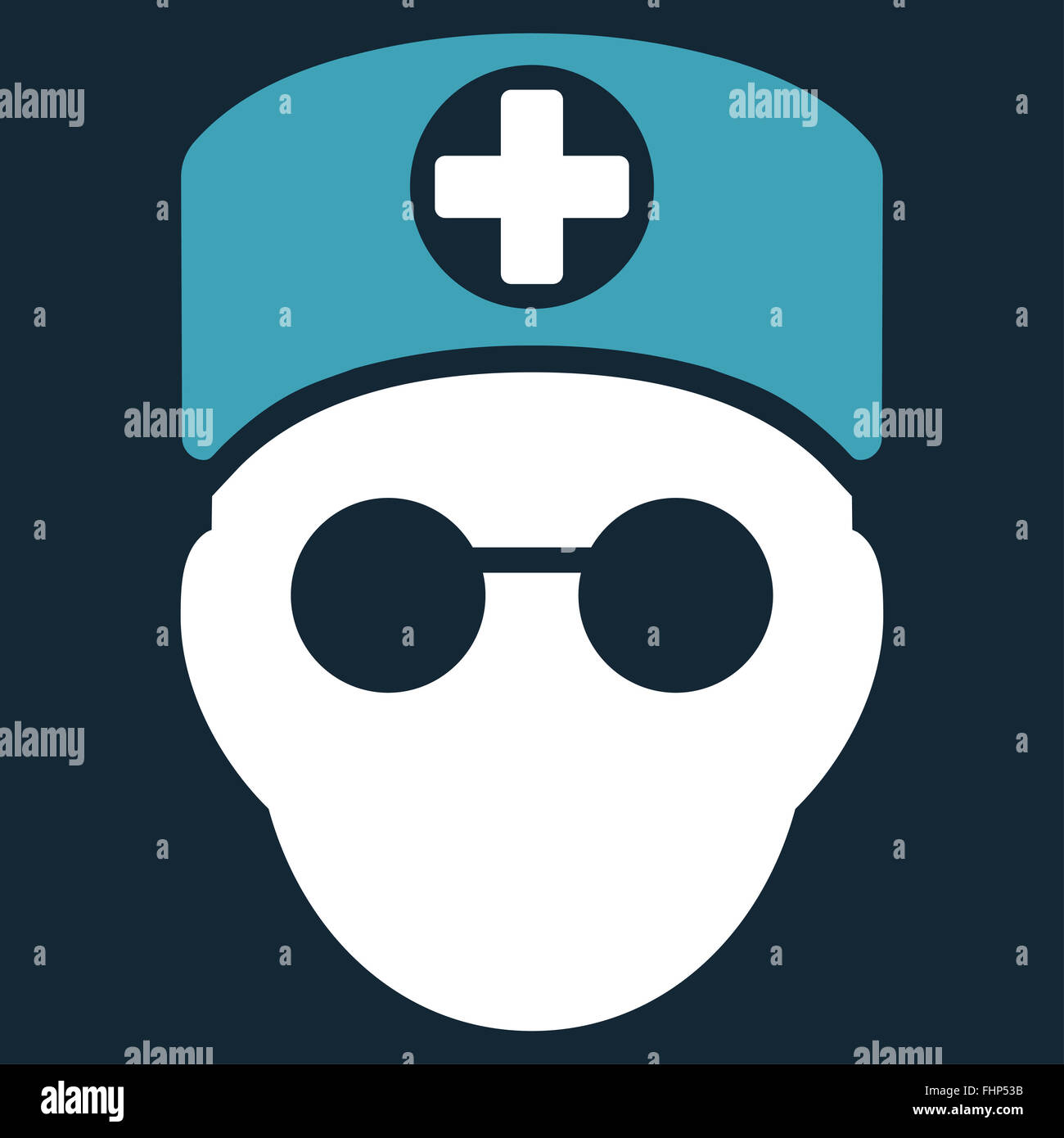 Doctor Head Icon Stock Photo - Alamy