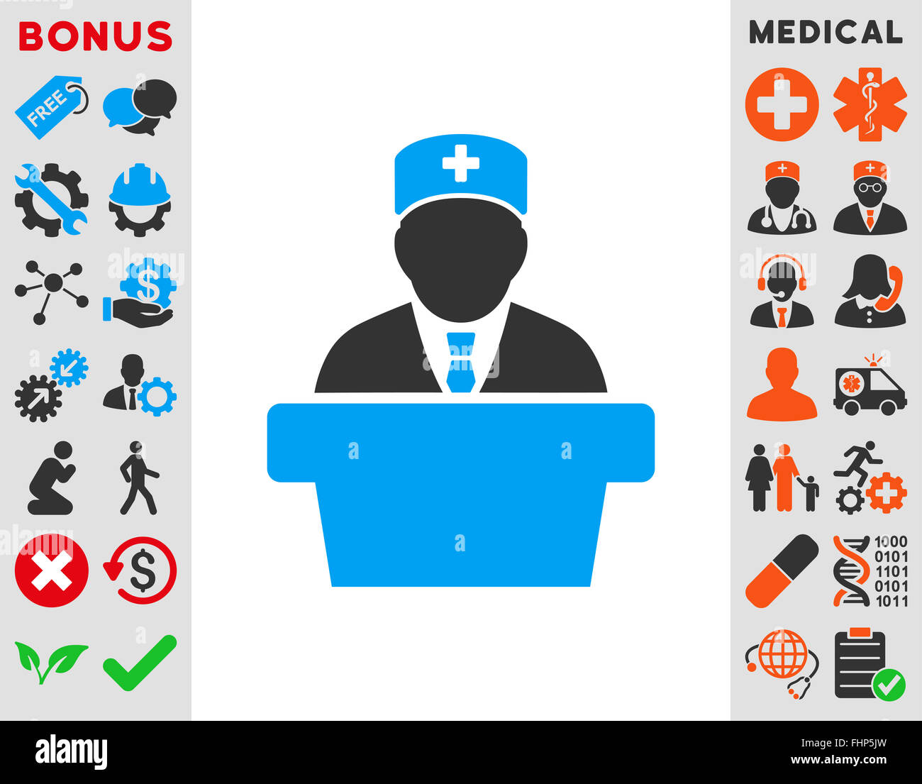 Health Care Official Icon Stock Photo - Alamy