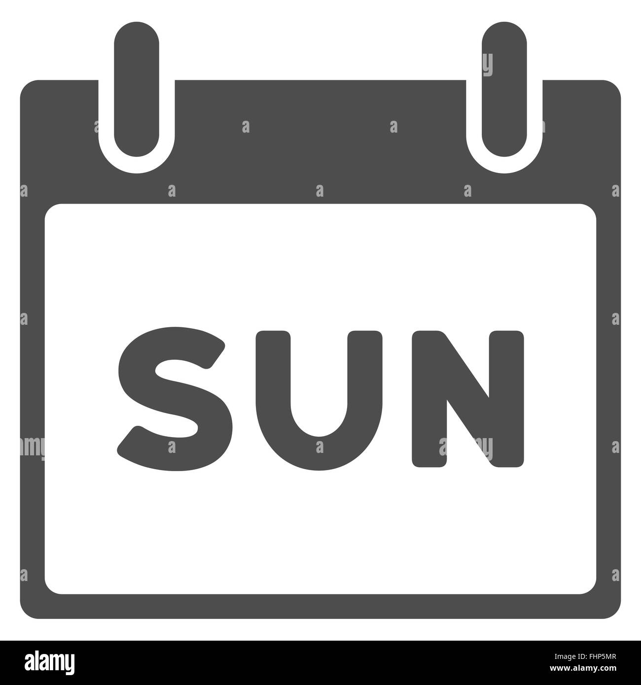 Sunday Flat Icon Stock Photo - Alamy