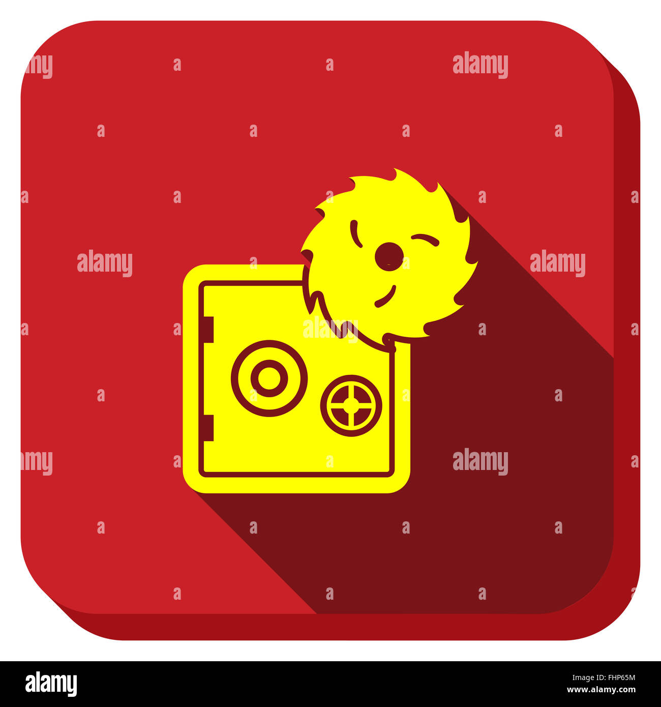 Breaking The Bank Longshadow Icon Stock Photo - Alamy