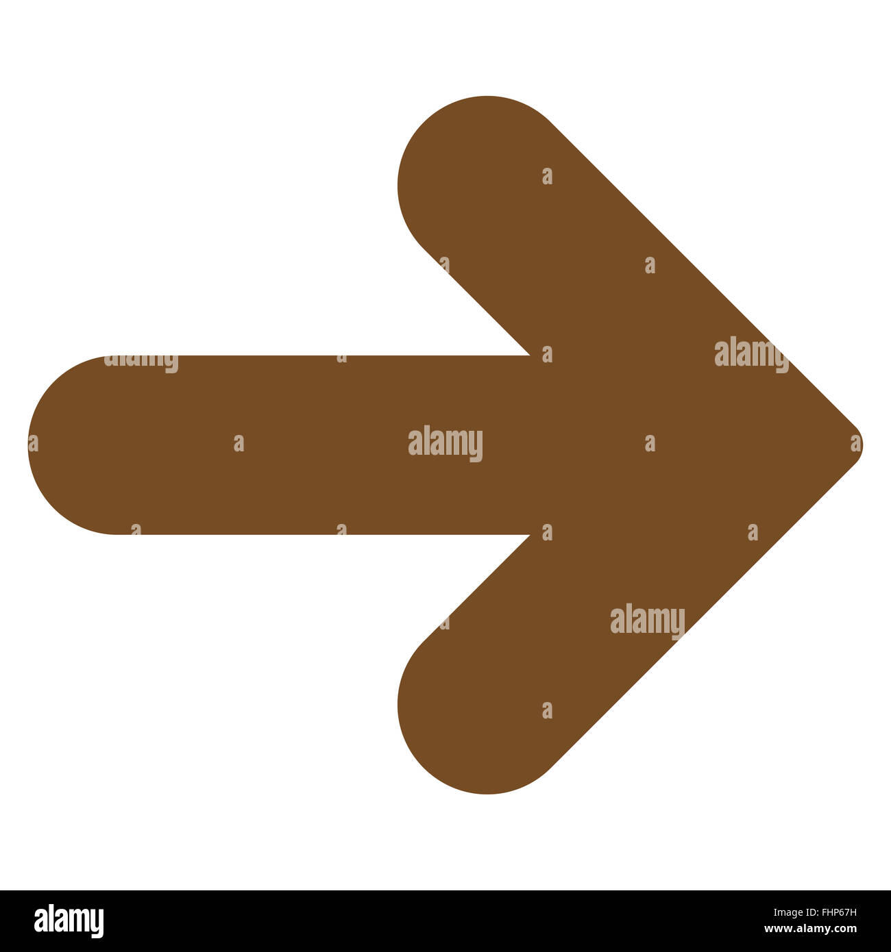 Arrow Right flat brown color icon Stock Photo - Alamy