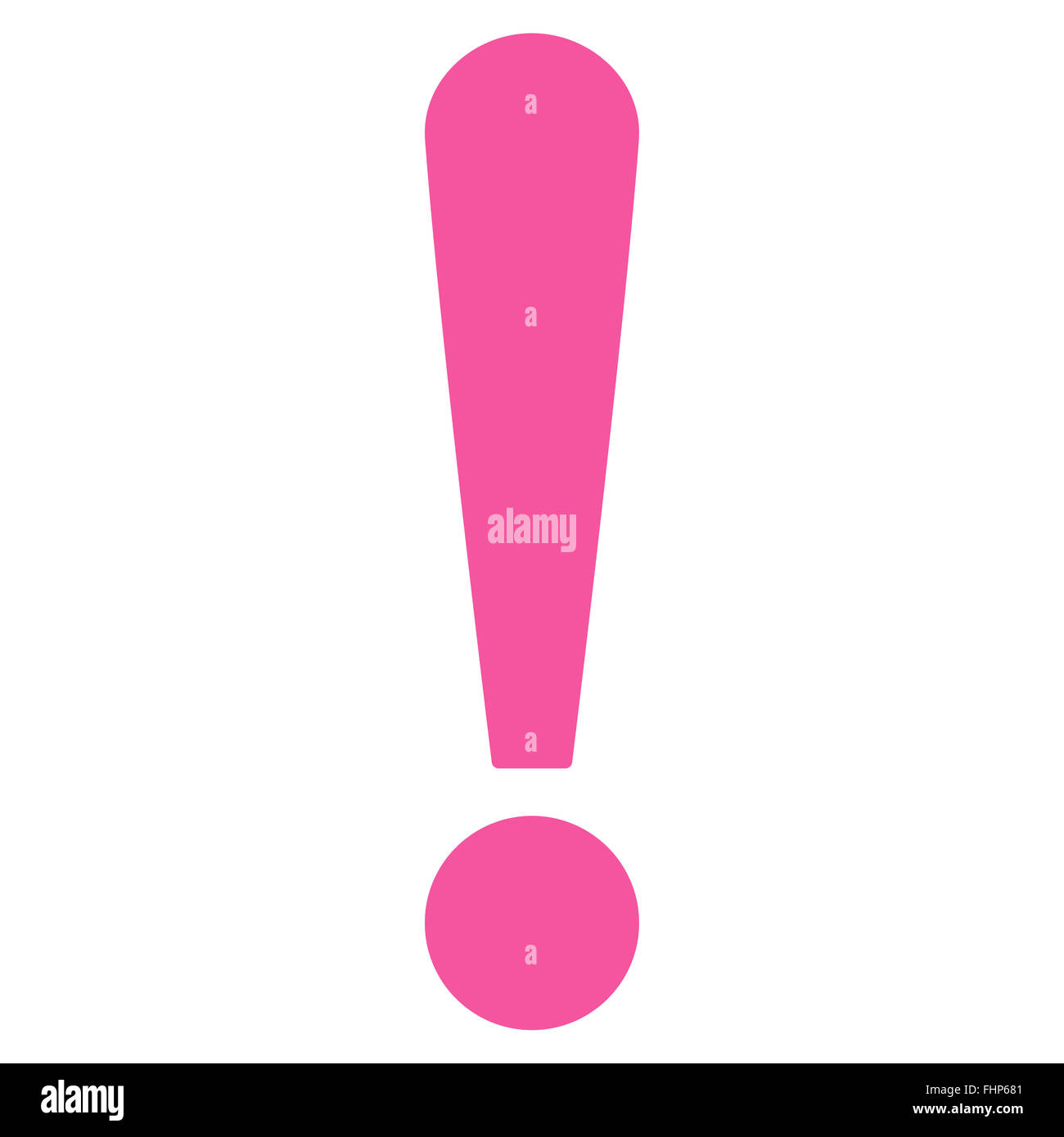 Exclamation Sign flat pink color icon Stock Photo - Alamy