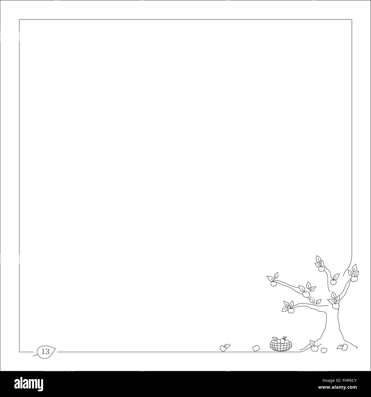 Apple orchard autumn Stock Vector Images - Alamy