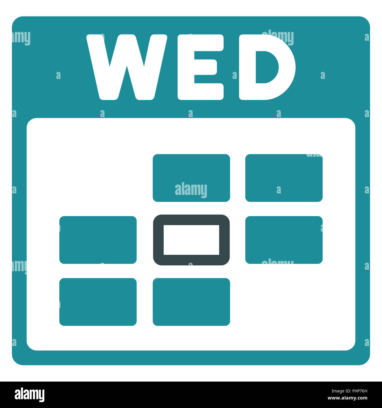 Wednesday Flat Icon Stock Photo - Alamy