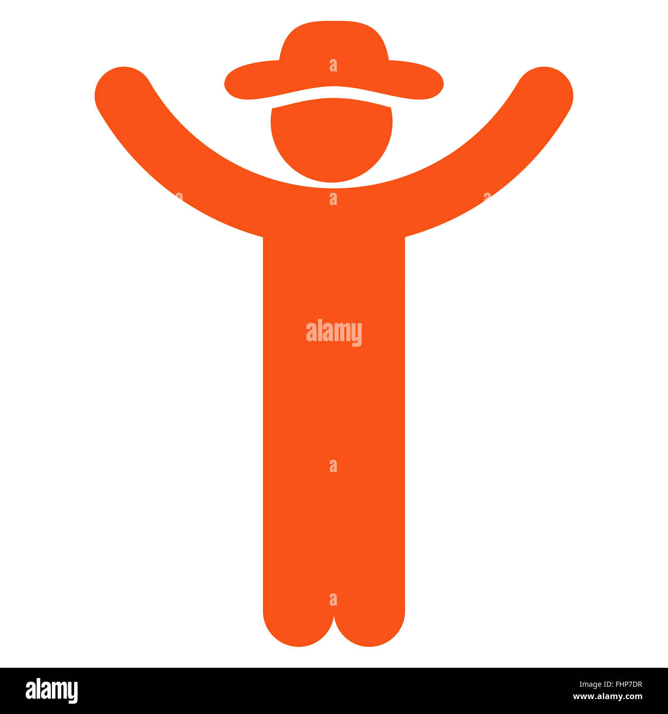 Hands Up Human Icon Stock Photo - Alamy