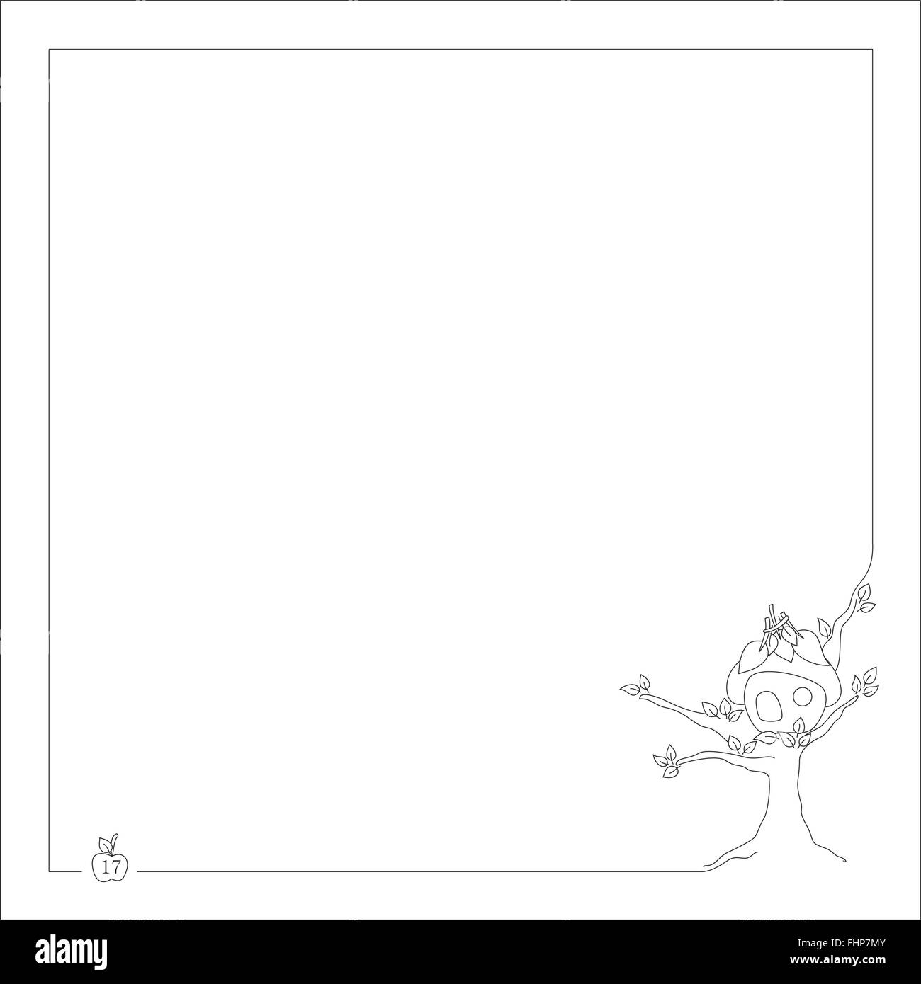 Wooden house on the tree Stock Vector Images - Alamy