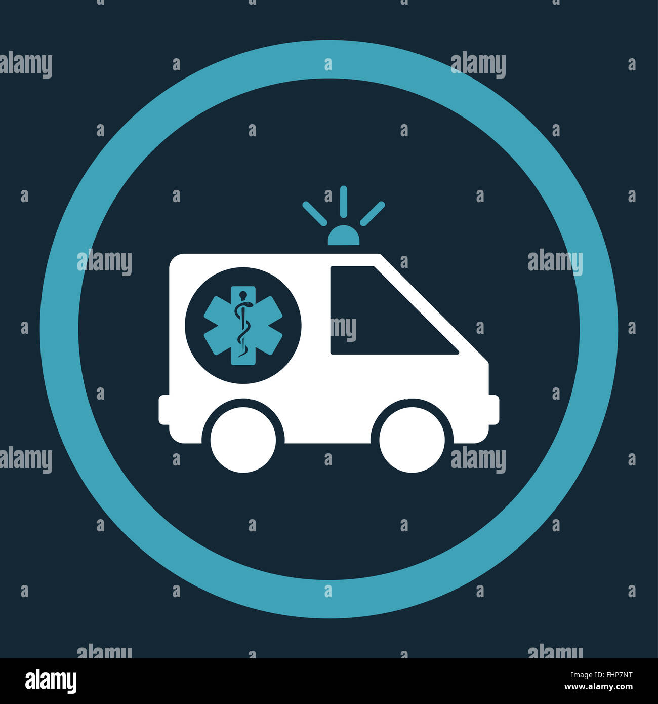 Ambulance Car Rounded Vector Icon Stock Photo - Alamy