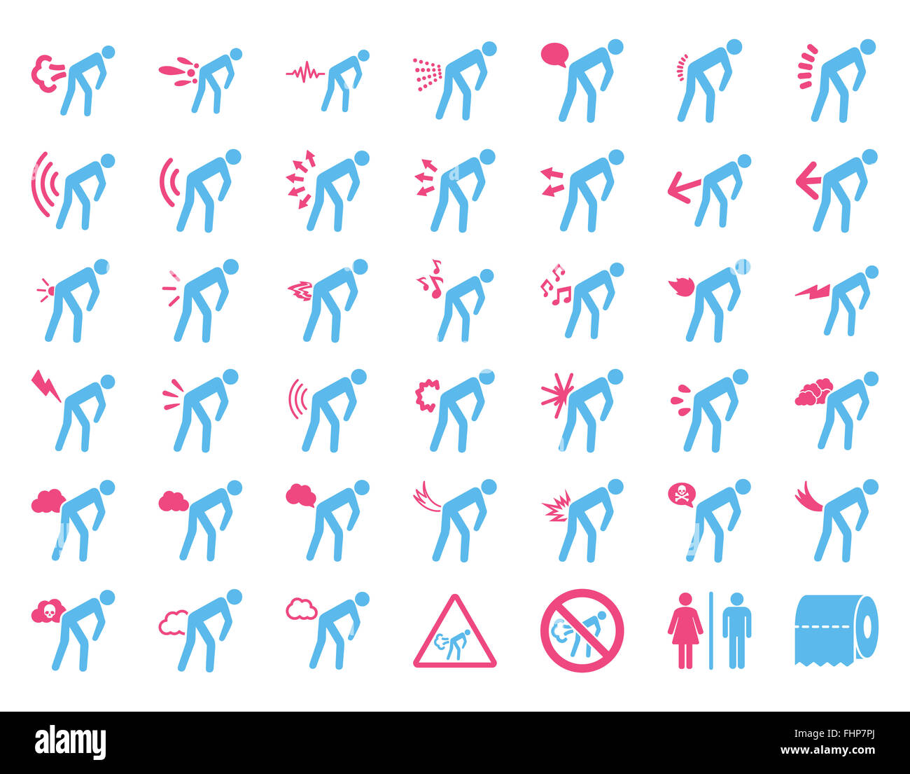 Fart Persons Icon Collection Stock Photo - Alamy