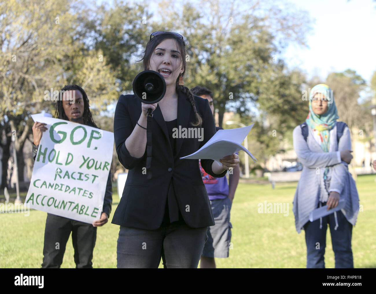 Houston, Texas, USA. 25th Feb, 2016. ERICA FLETCHER, a Visiting Scholar ...