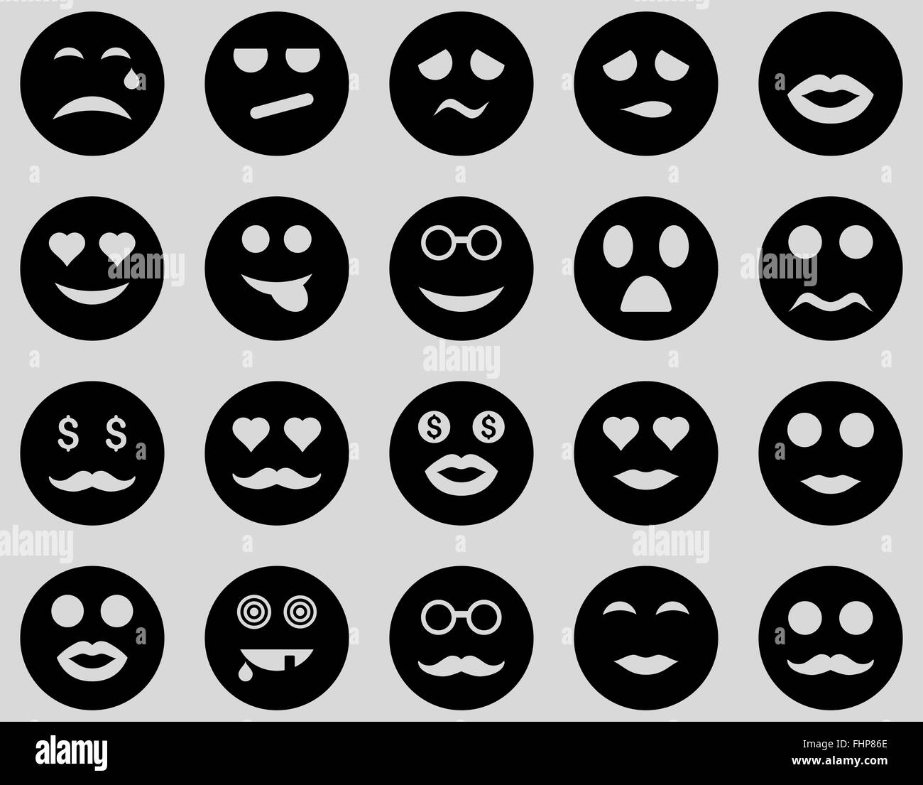Smile and emotion icons Stock Photo - Alamy