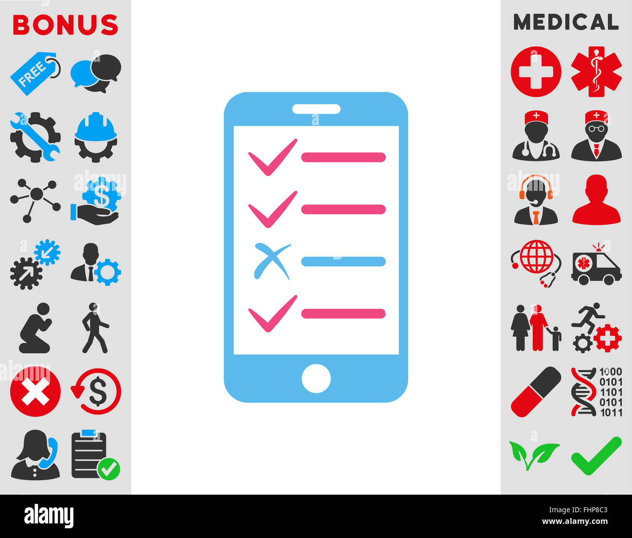 Mobile Test Icon Stock Photo - Alamy