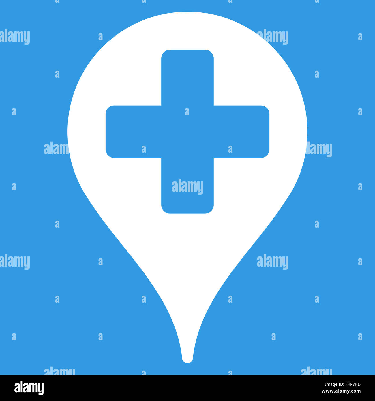 Medical Map Marker Icon Stock Photo - Alamy