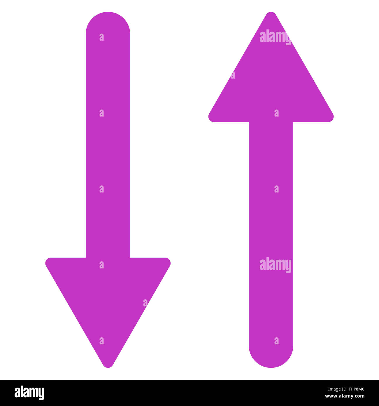 Arrows Exchange Vertical flat violet color icon Stock Photo - Alamy