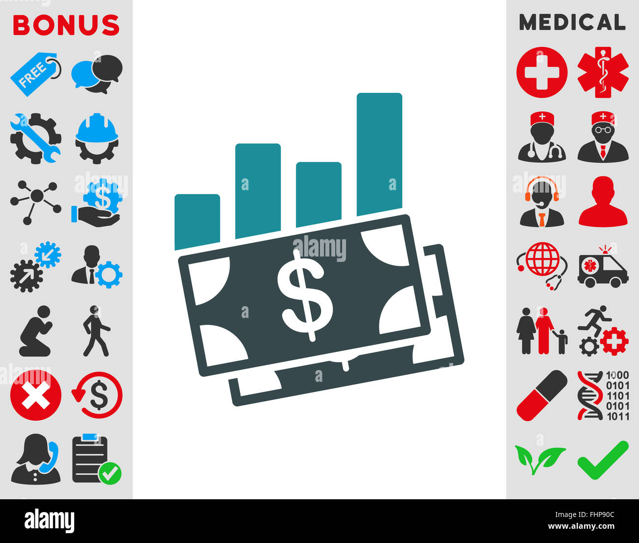 Sales Bar Chart Icon Stock Photo - Alamy