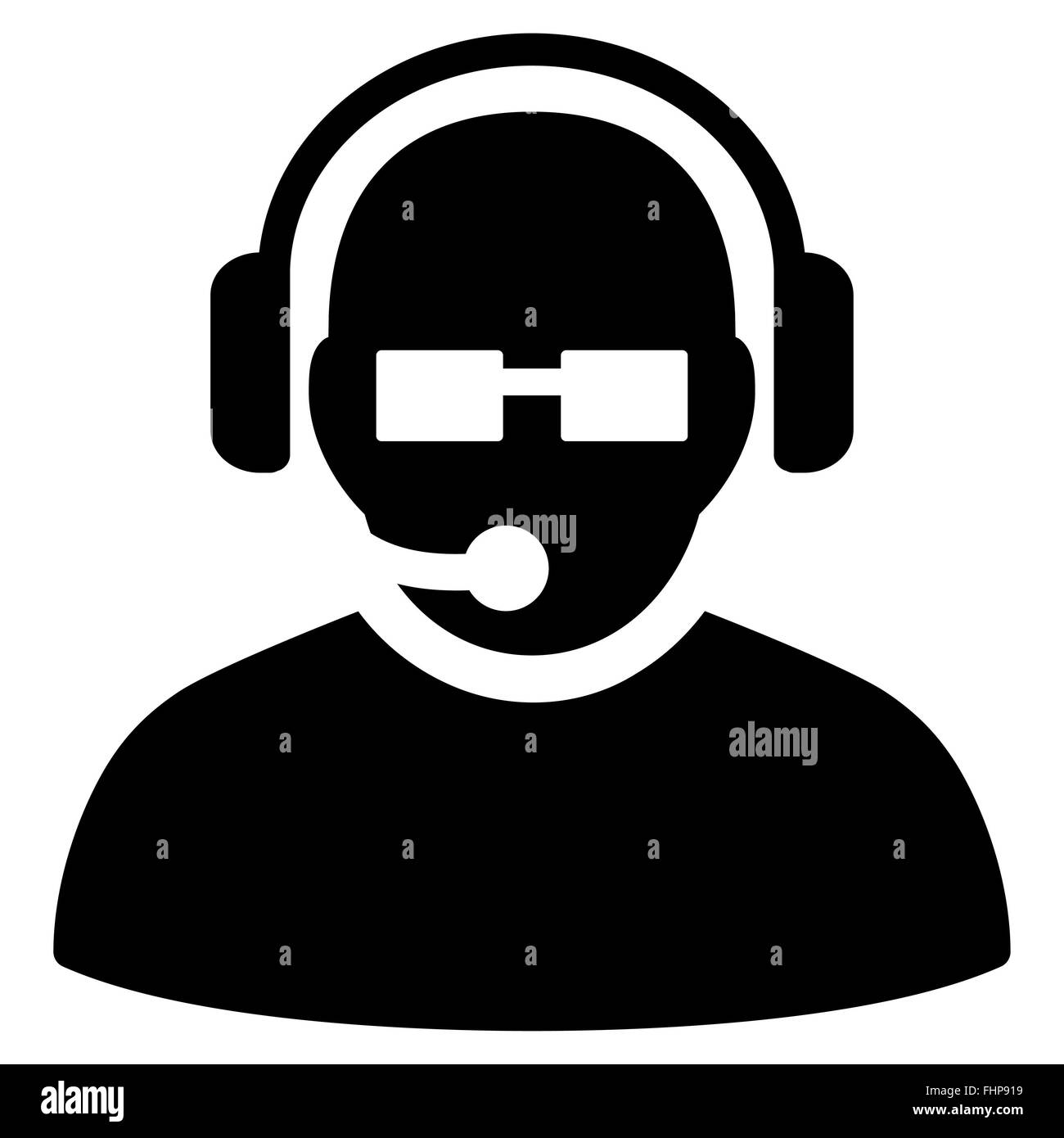 Operator Flat Icon Stock Photo - Alamy