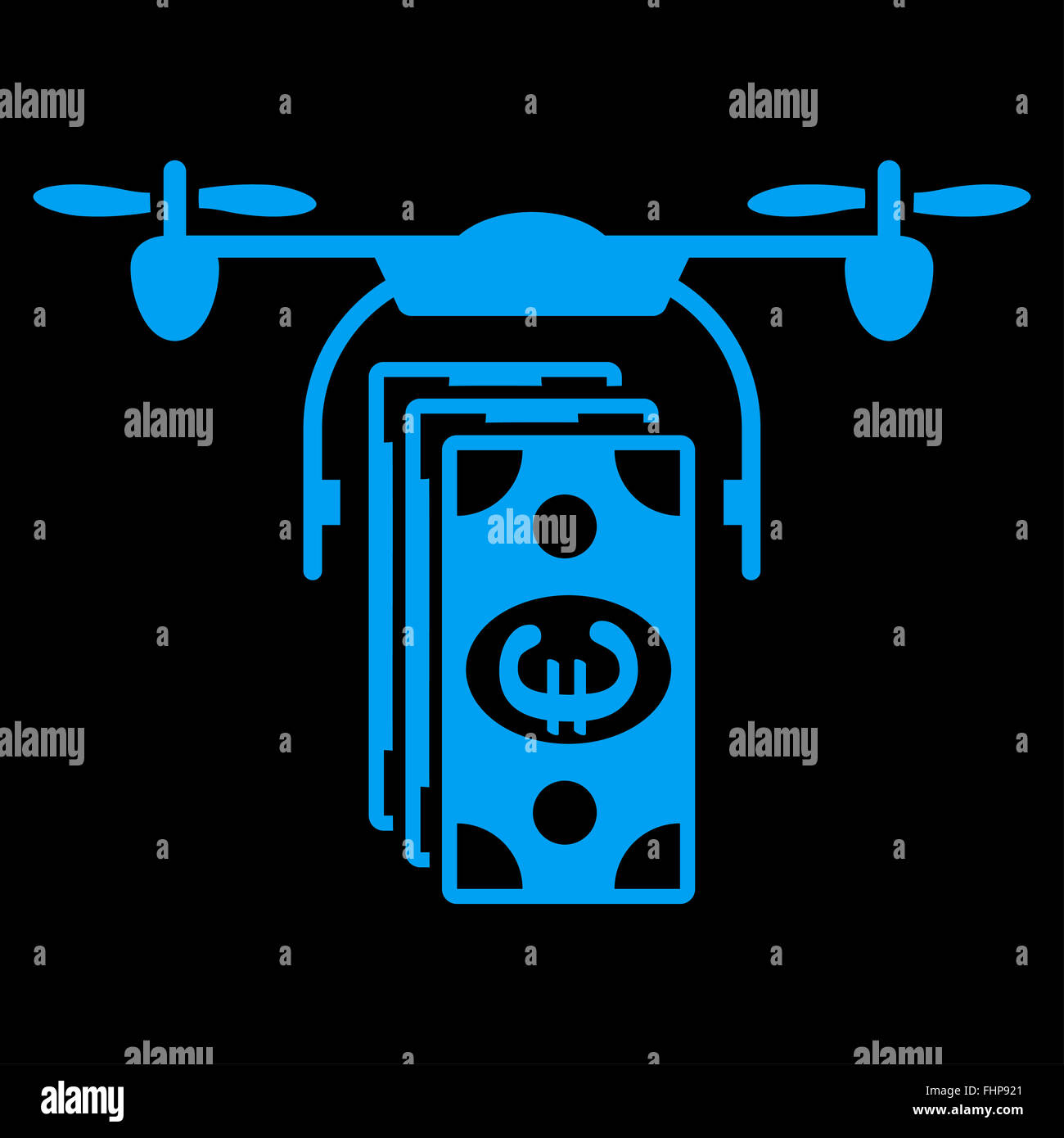 Euro Drone Banking Icon Stock Photo - Alamy