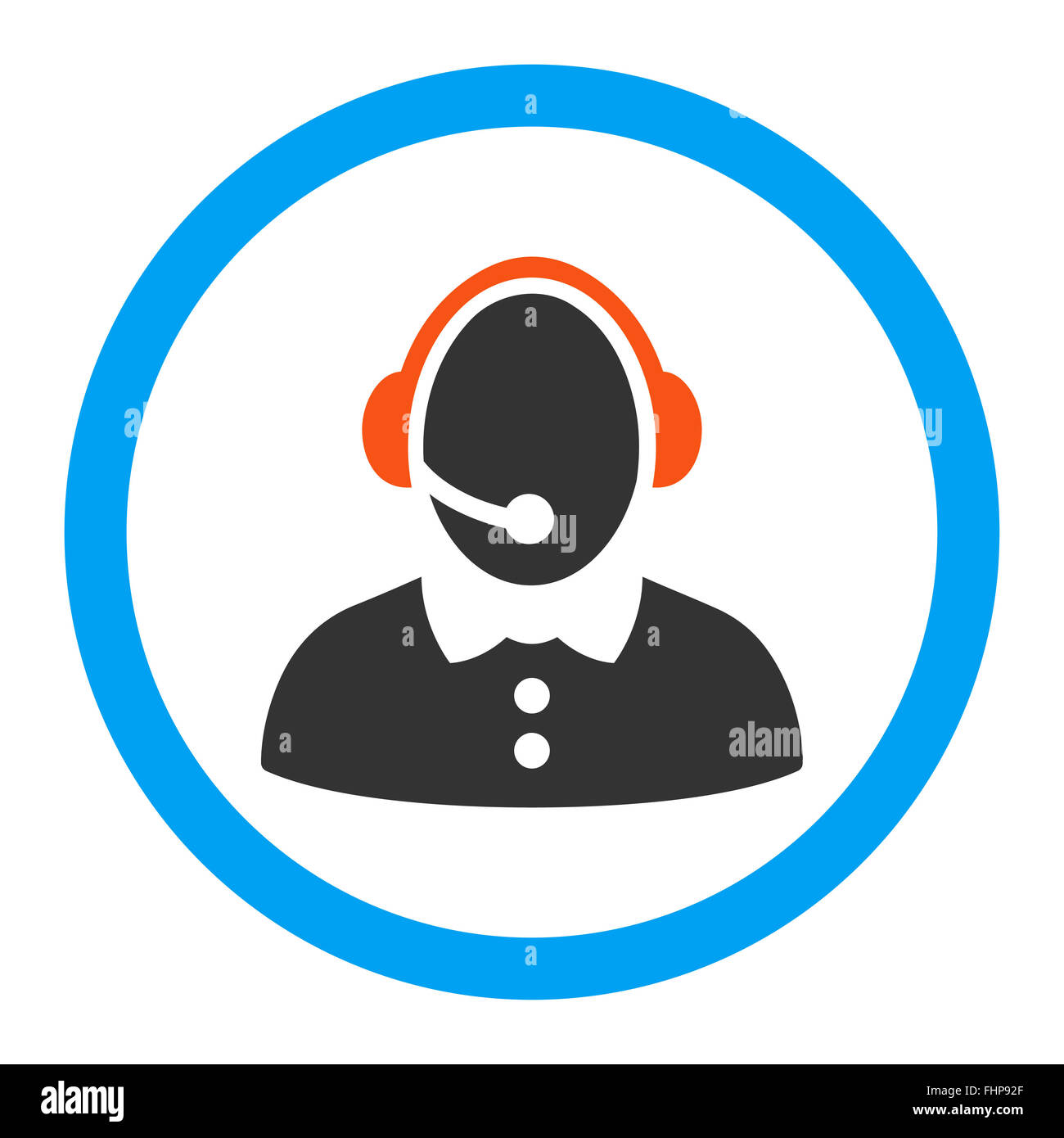 Call Center Woman Rounded Glyph Icon Stock Photo - Alamy