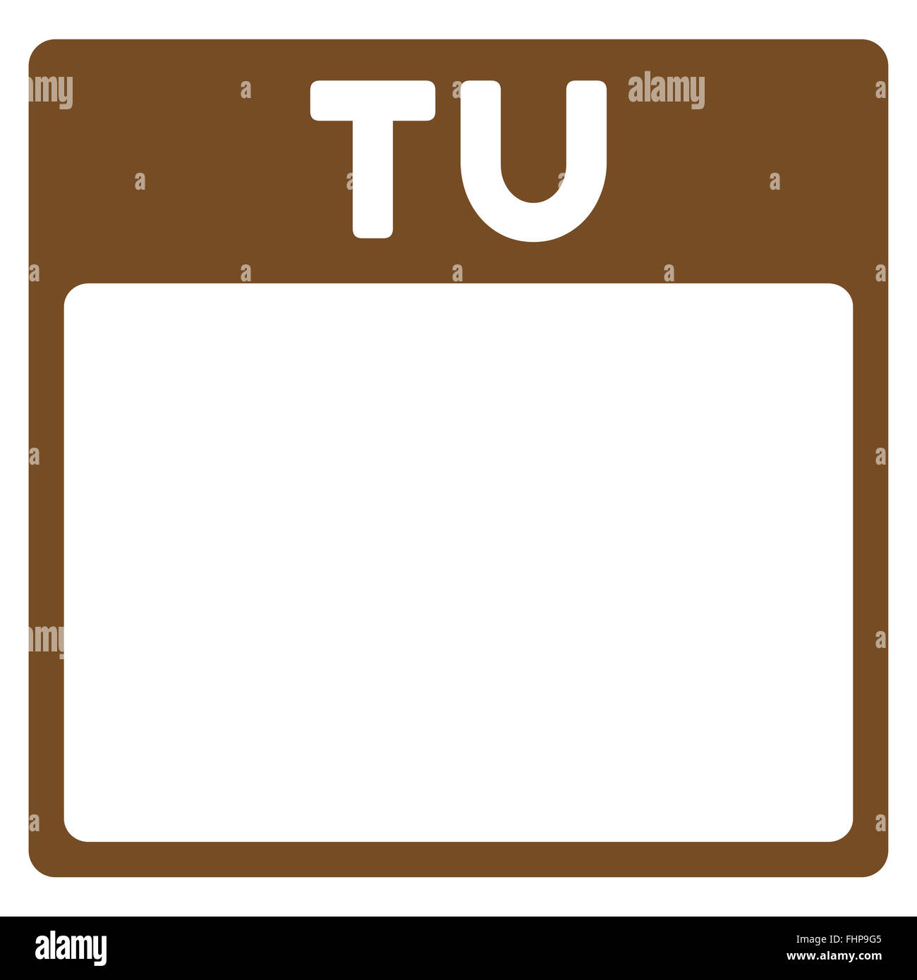 Tuesday Flat Icon Stock Photo - Alamy