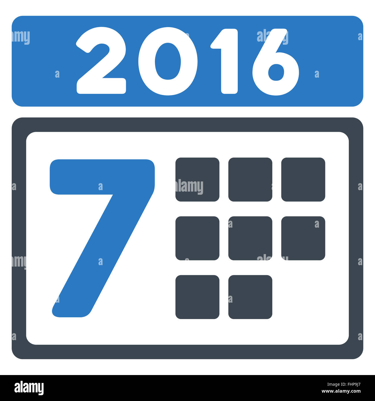 2016 Week Organizer Icon Stock Photo - Alamy