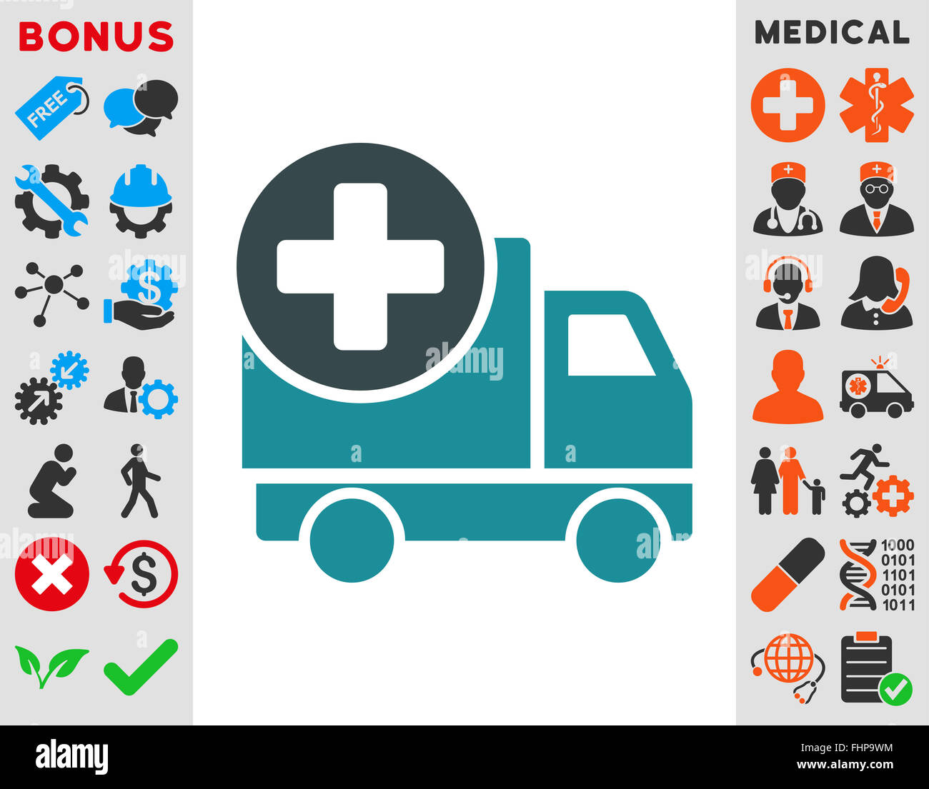 Medical Delivery Icon Stock Photo - Alamy
