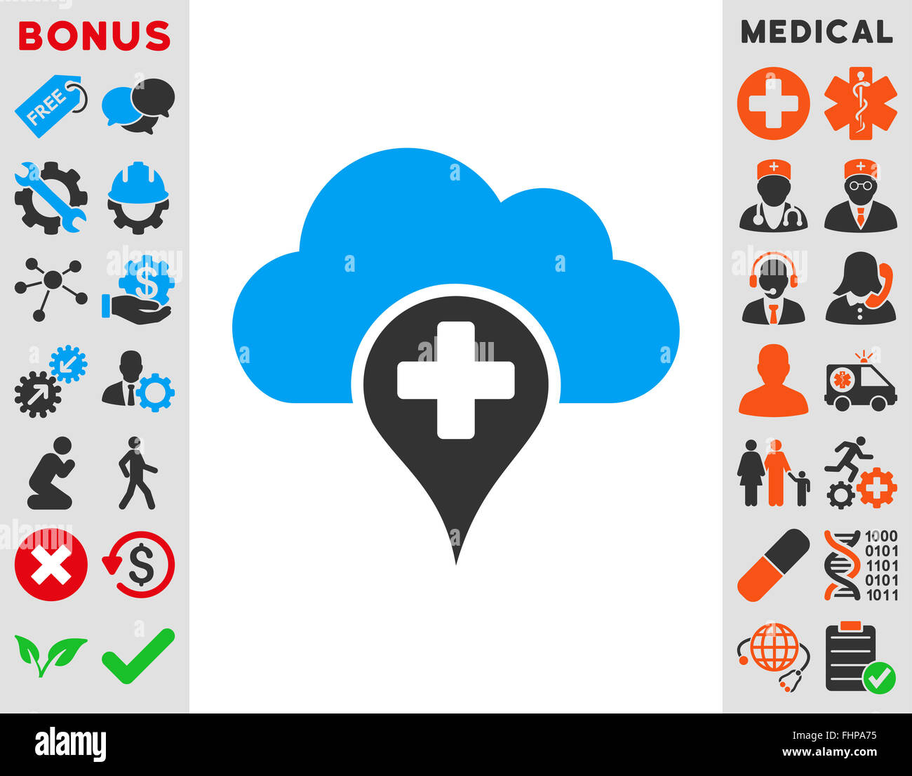 Medical Cloud Icon Stock Photo - Alamy