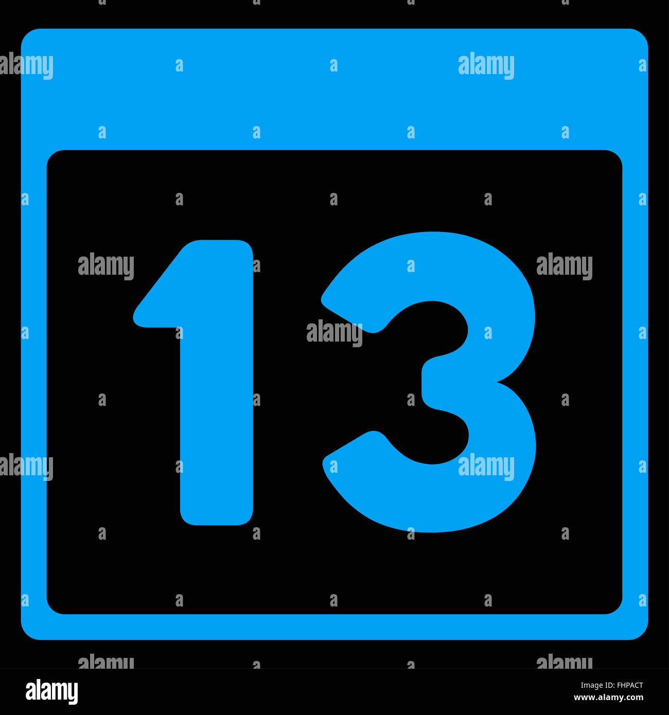 Thirteenth Date Icon Stock Photo - Alamy