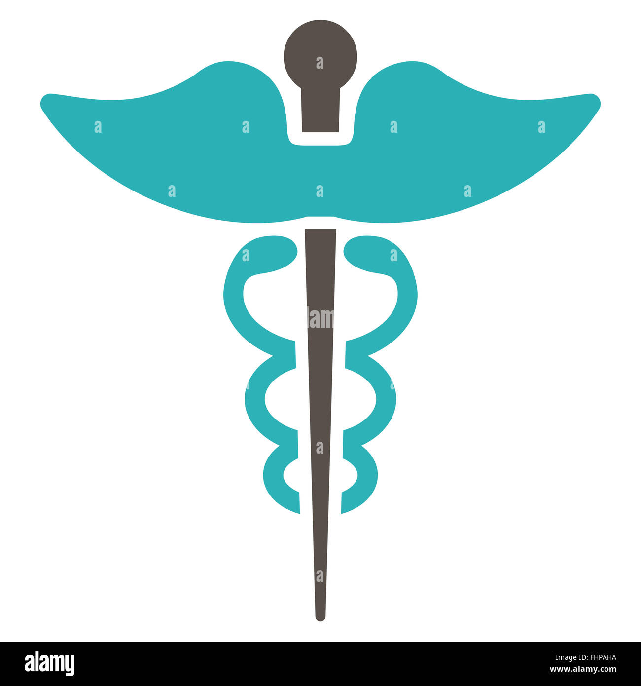 Caduceus Flat Icon Stock Photo - Alamy