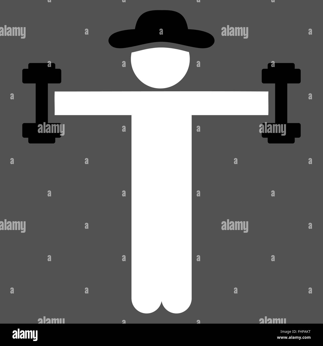 Guy Fitness Icon Stock Photo - Alamy