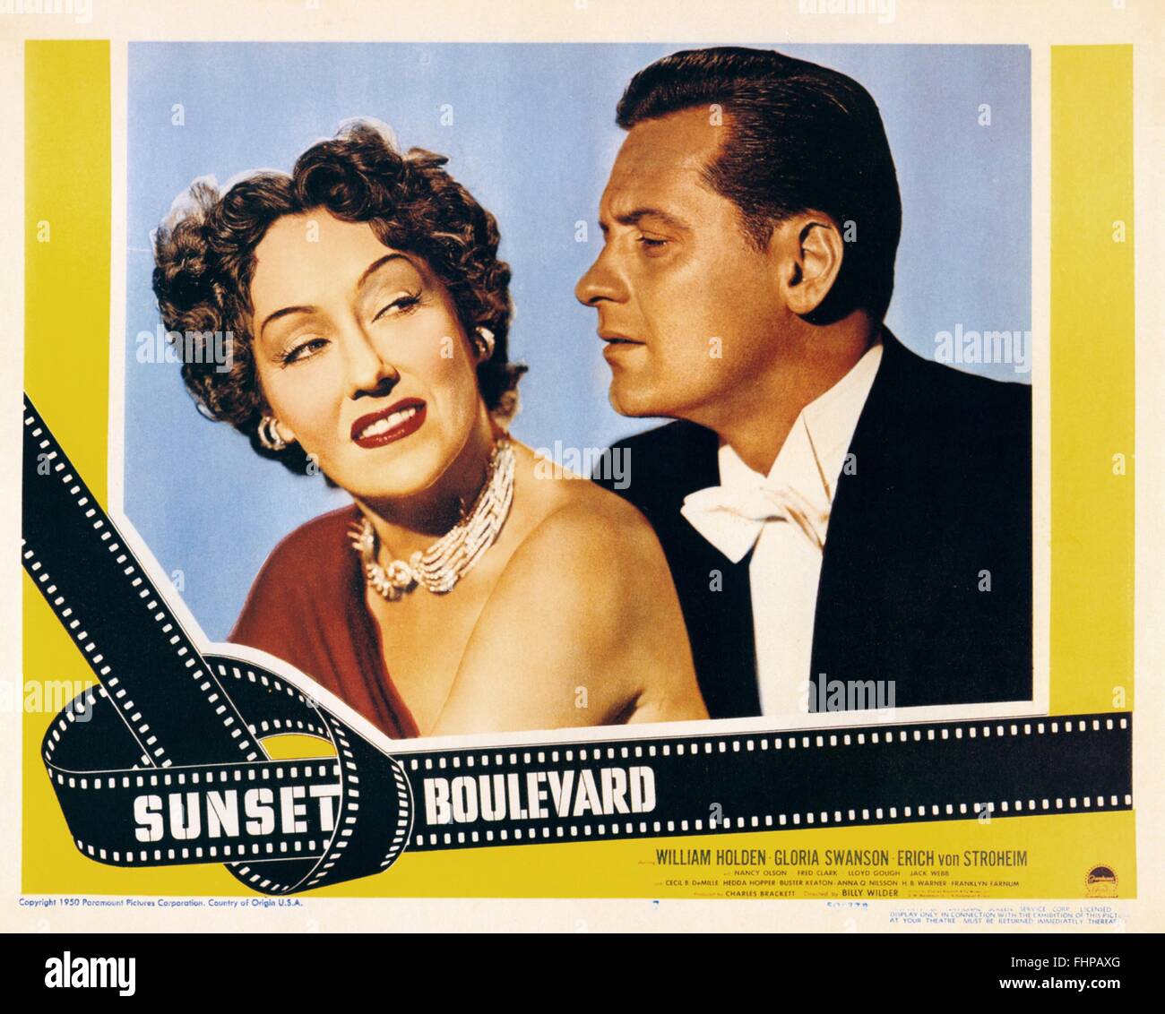 GLORIA SWANSON, WILLIAM HOLDEN, SUNSET BOULEVARD, 1950 Stock Photo - Alamy