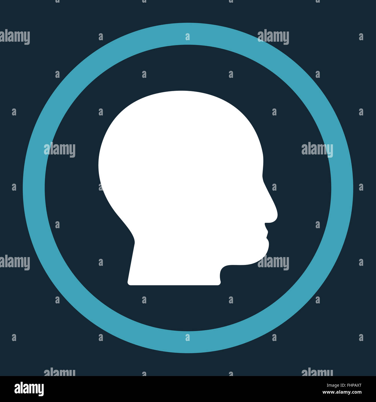 Bald Head Rounded Vector Icon Stock Photo - Alamy