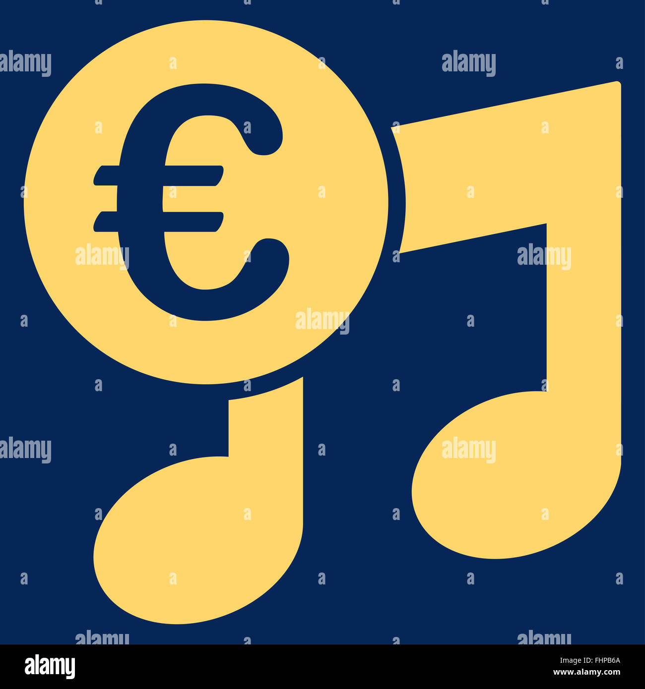 Euro Music Notes Icon Stock Photo - Alamy