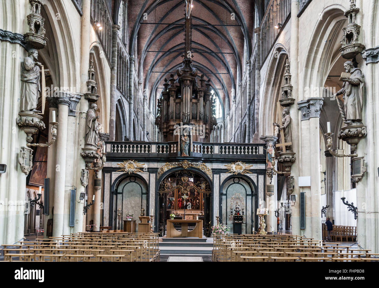 Our Lady of Mariastraat church Bruges Belgium Stock Photo - Alamy
