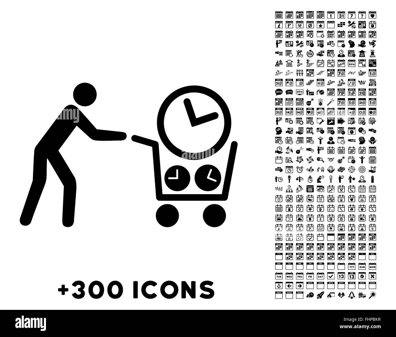 Clock Shopping Icon Stock Photo - Alamy