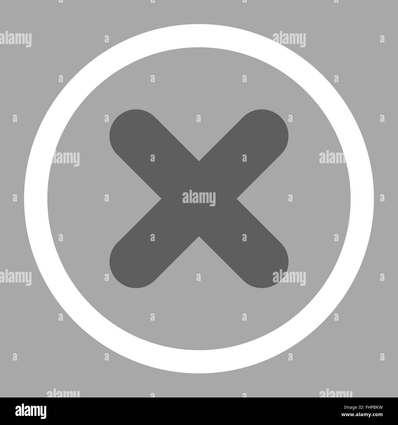 Cancel flat dark gray and white colors rounded vector icon Stock Photo ...