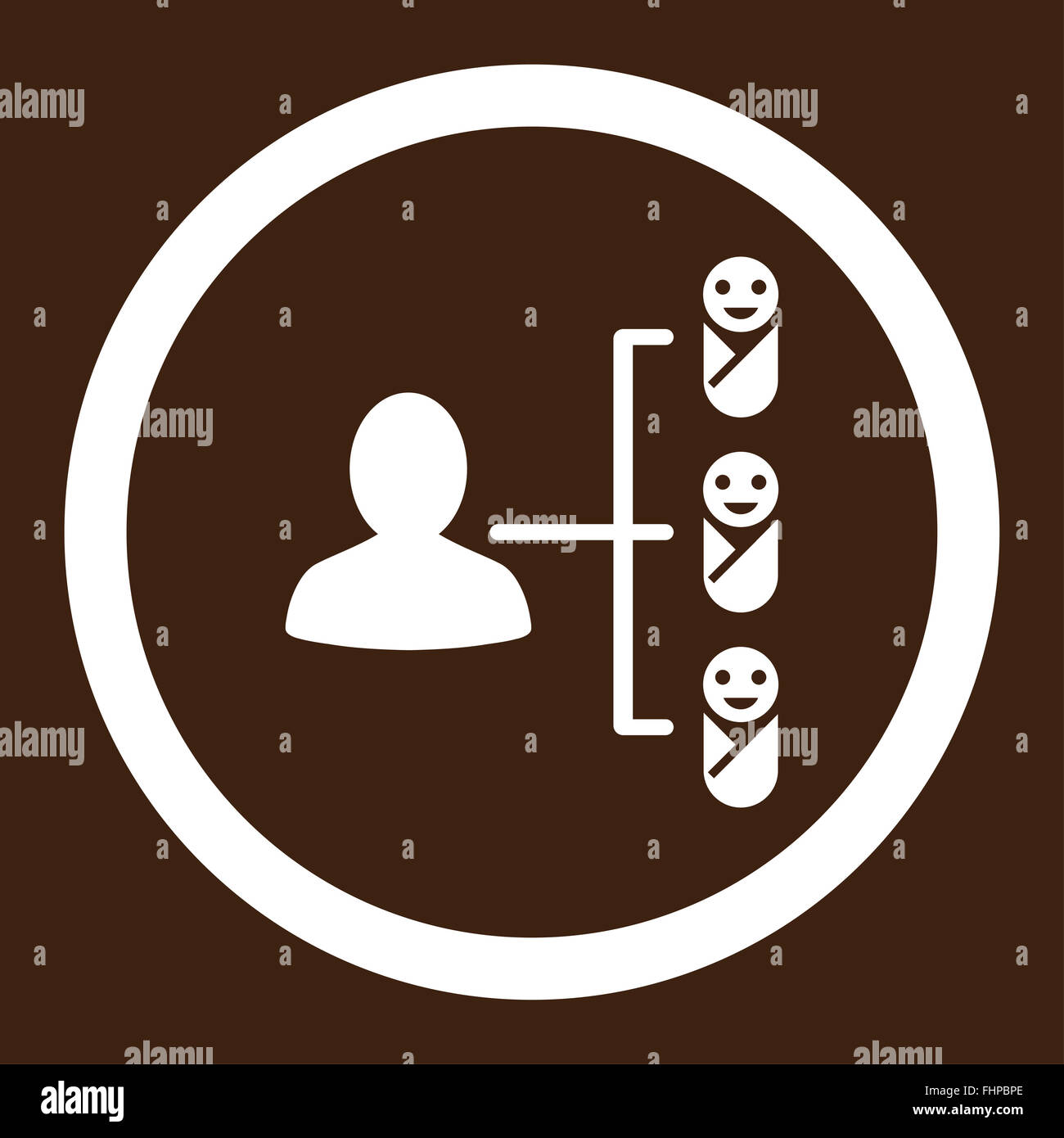 Children Links Rounded Vector Icon Stock Photo - Alamy