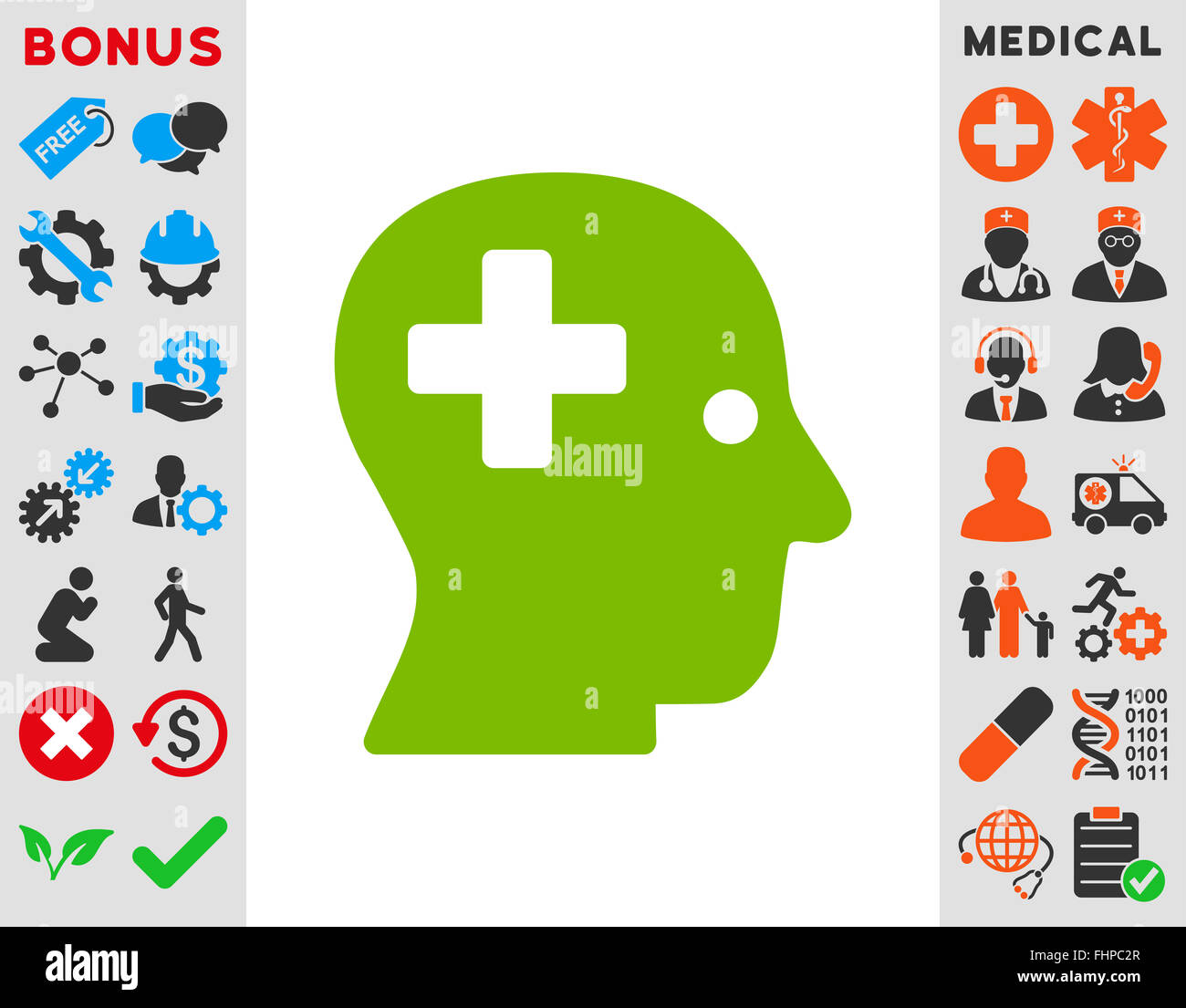 Plus Head Icon Stock Photo - Alamy