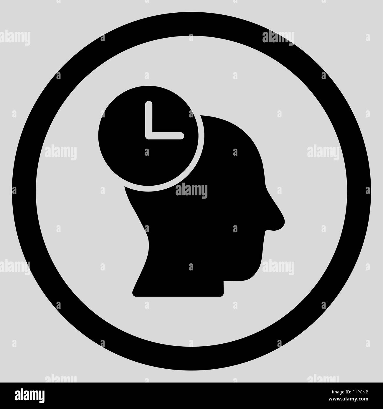 Time Thinking Icon Stock Photo - Alamy