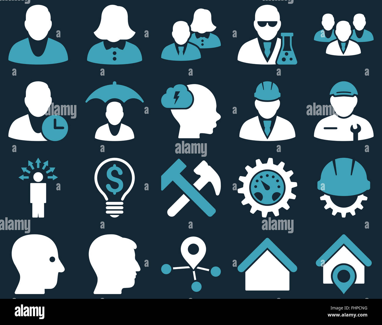 Client and business icon set Stock Photo - Alamy