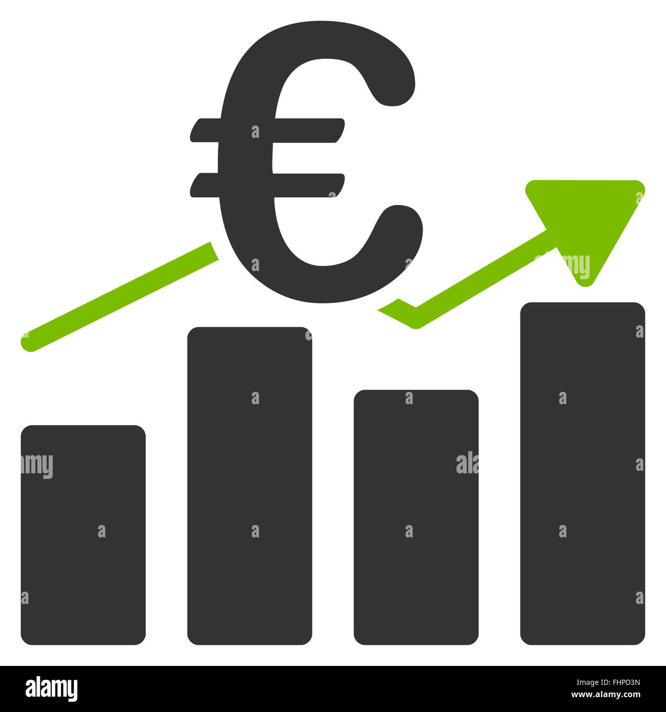 Euro Business Chart Icon Stock Photo - Alamy