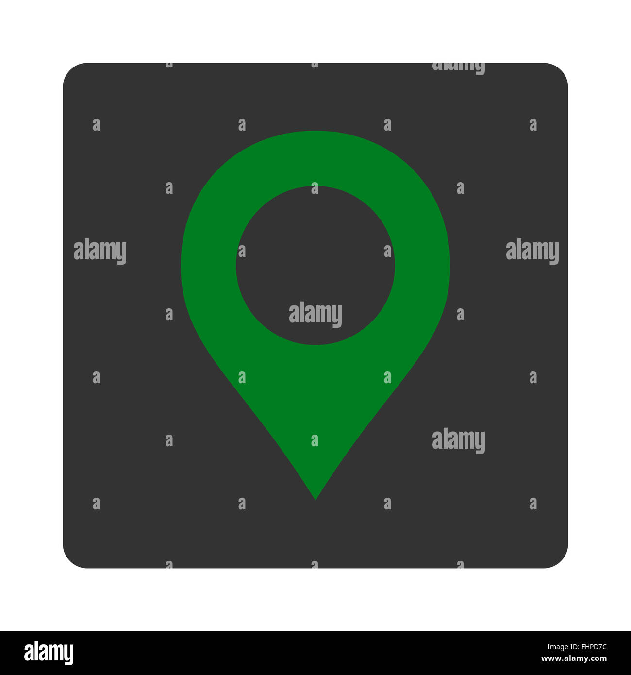 Map Marker flat green and gray colors rounded button Stock Photo - Alamy