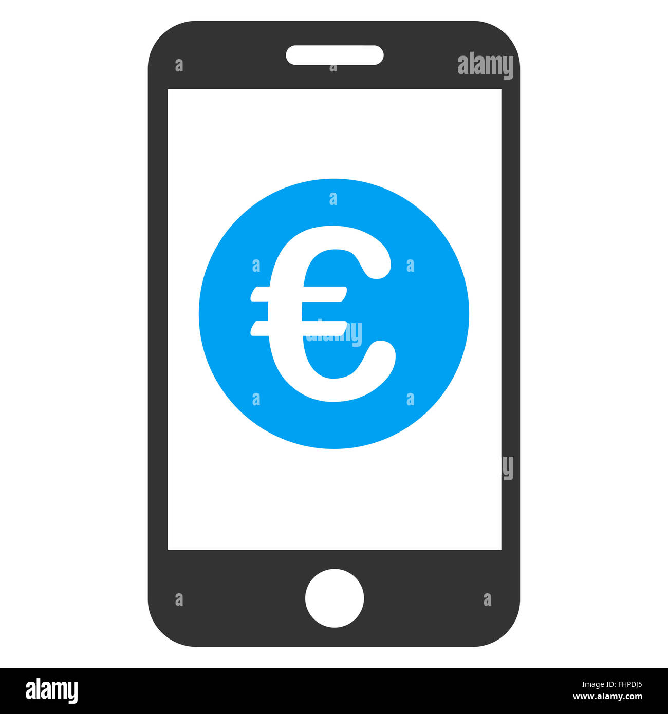 Euro Mobile Balance Icon Stock Photo - Alamy