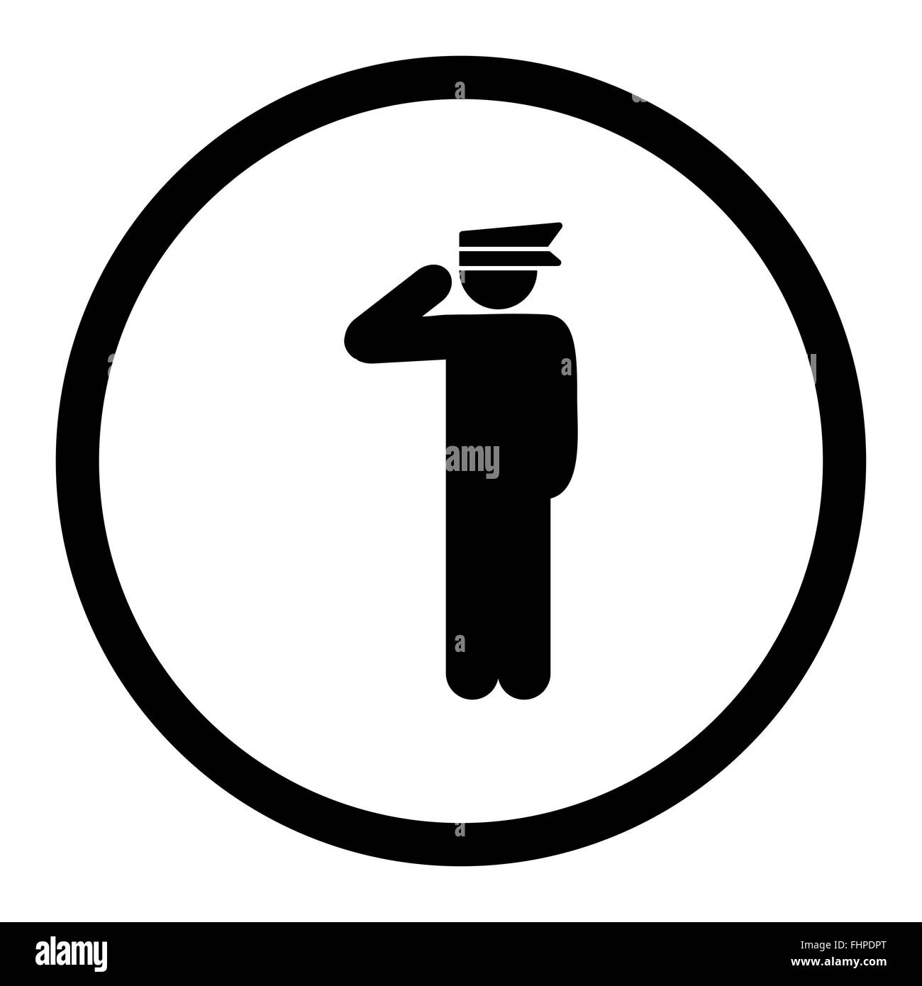 Vector glyph police officer Black and White Stock Photos & Images - Alamy
