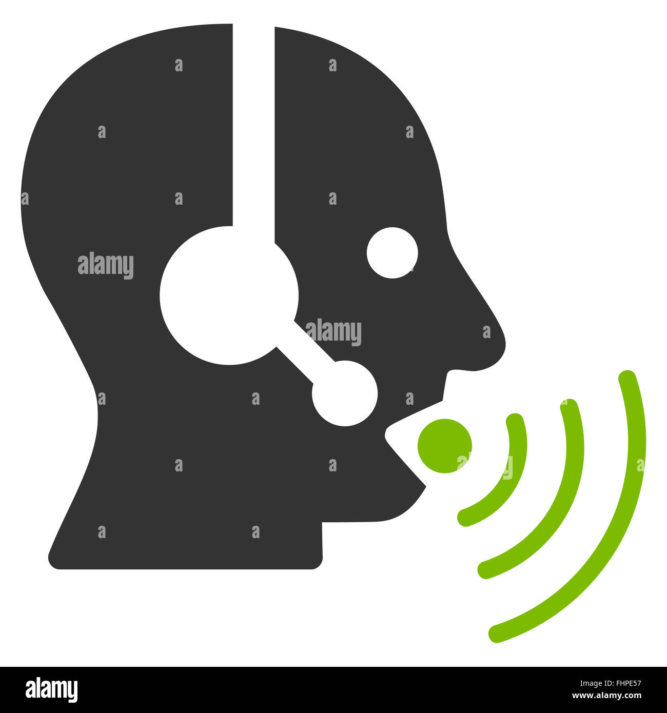 Operator Signal Flat Icon Stock Photo - Alamy