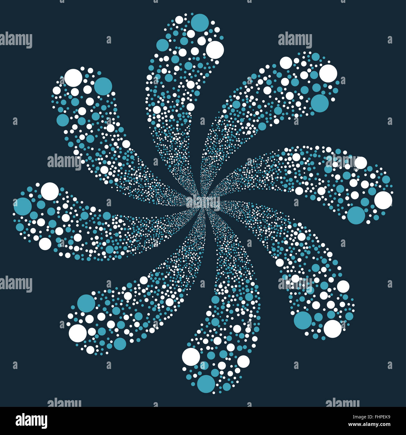 Ball Fireworks Swirl With Eight Petals Stock Photo - Alamy