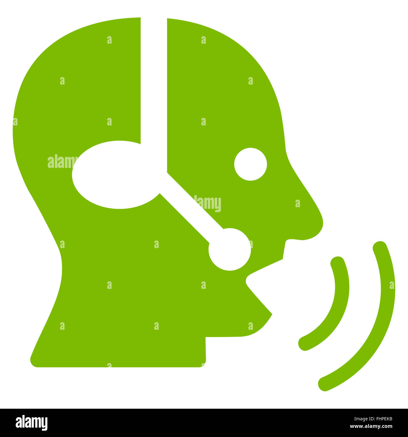 Operator Signal Flat Icon Stock Photo - Alamy