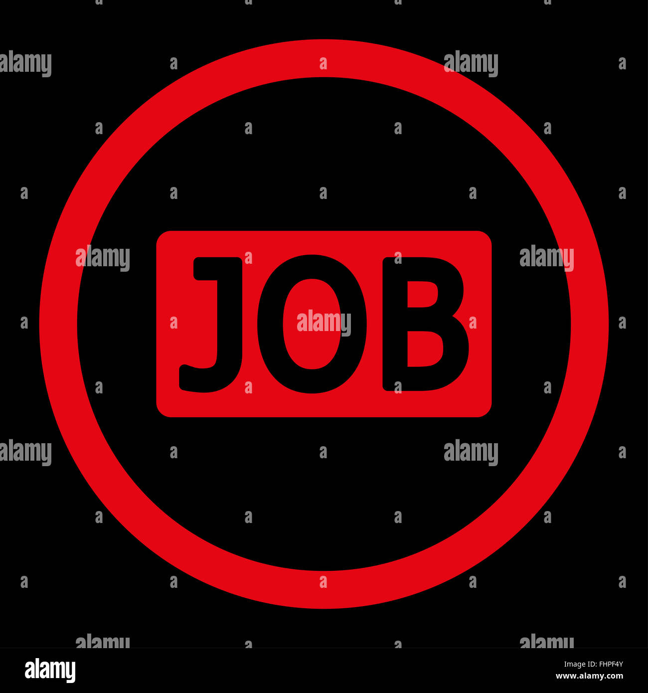 Job career round red sticker hi-res stock photography and images - Alamy