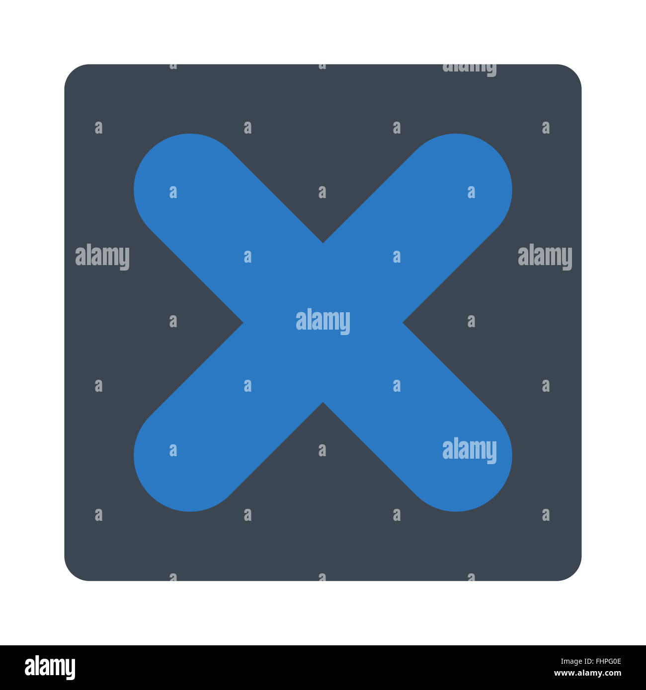 Cancel flat smooth blue colors rounded button Stock Photo - Alamy